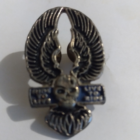 Source Unknown | Accessories | Winged Skull Pin | Poshmark